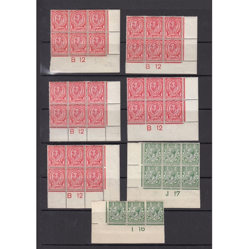 A small collection of 29 mint ½d & 1d, corner marginal control stamp ...