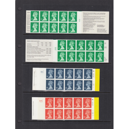 GB stitched Machin booklets 1968-73 (121), 15 Folded/Bar Code booklets ...
