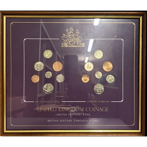 A collection of approx 30x varied sized framed Royal Mail 1st Day ...