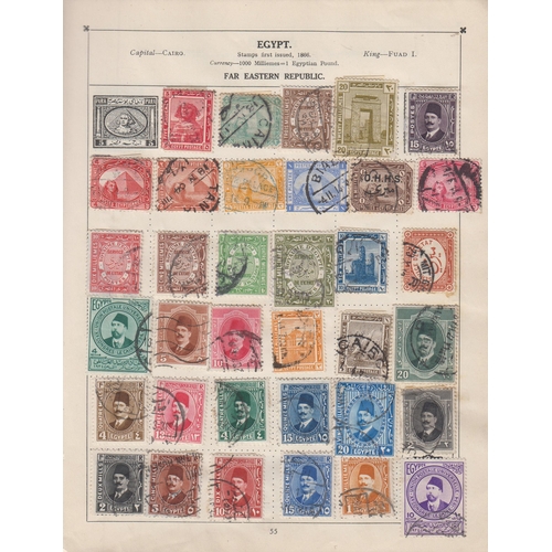 An Atlas stamp album containing sparce period collection but notably a ...