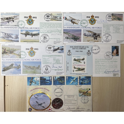 A collection in an album of Military FDCs, including many RAF signed ...