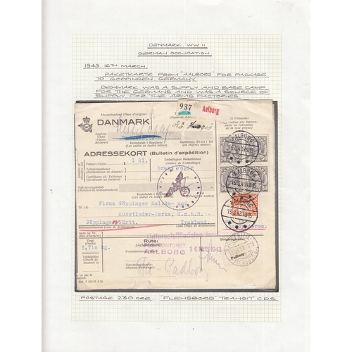 1940/4 Occupation of Denmark group of 3 printed ‘Packet Cards ...
