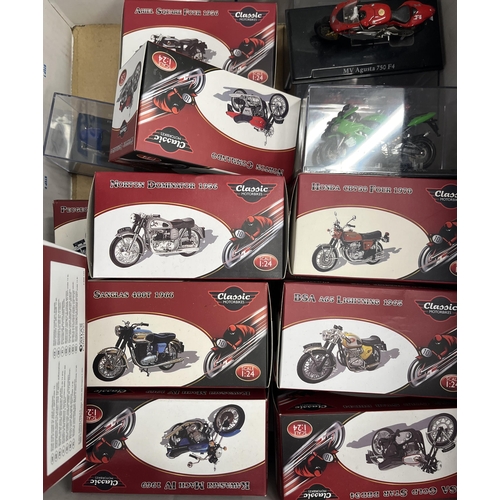 A collection of x21 Editions Atlas model Motorbikes, scale 1:24 ...