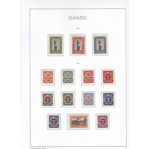 Comprehensive collection in Kabe hingeless printed album of Danzig and ...