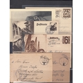 Range of Nazi Propaganda cards and the like in album,28 or so used or ...