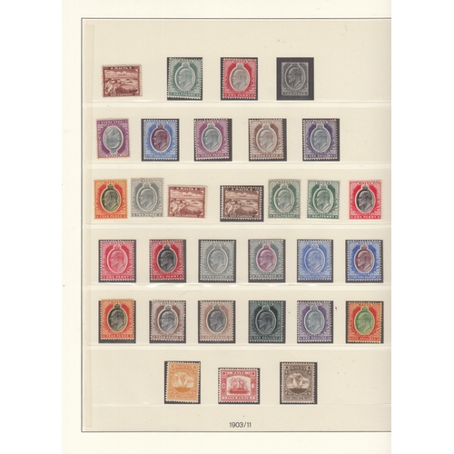 A x3 volume mint Maltese stamp collection from 1860 to 1987, noted QV ...