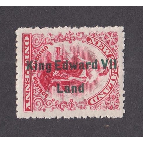 1908 King Edward VII Land ovpt 1d rose-carmine u/m, Cat £475+, SG A1
