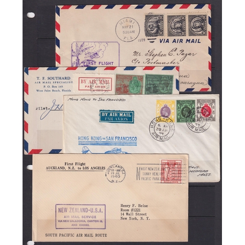 Collection of 138 USA First Flight covers, either to the USA, or from ...