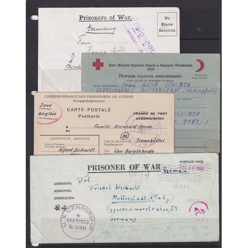 Collection of Prisoner of War covers or cards written up (in German) in ...