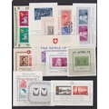 Accumulation of mini sheets on Hagner, incl 1945 War Relief mint, 1948 ...