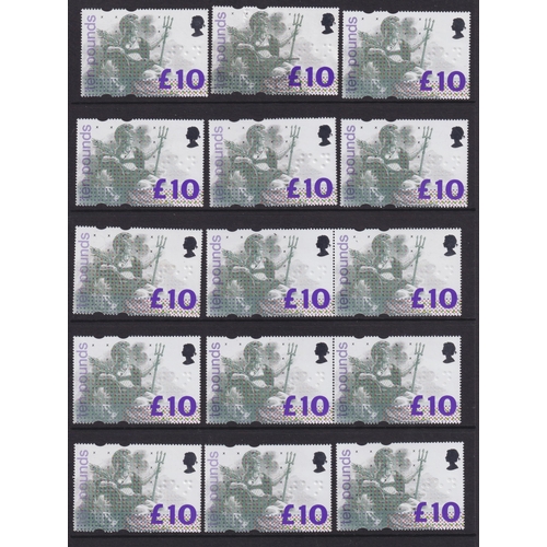 1993 SG1658 £10 Britannia stamp x25 mint u/m copies, Cat £1000