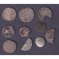 A group of x10 UK silver hammered coins, including Aethelred II Styca ...