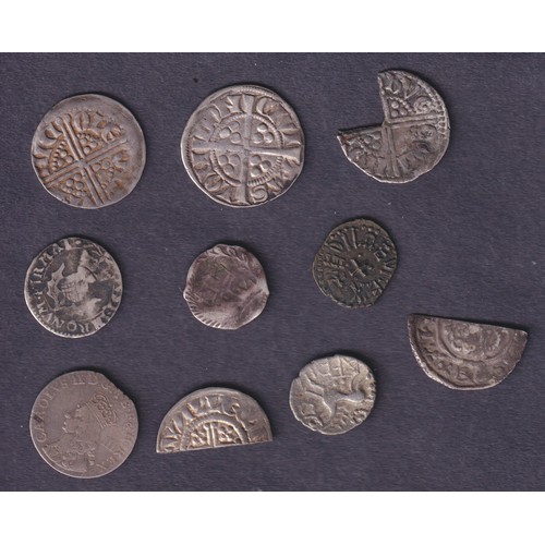 A group of x10 UK silver hammered coins, including Aethelred II Styca ...