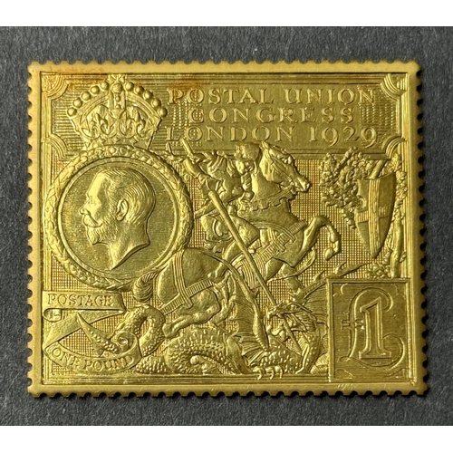 A gold stamp ingot produced by The Royal Mint of the 1929 P.U.C. £1 ...