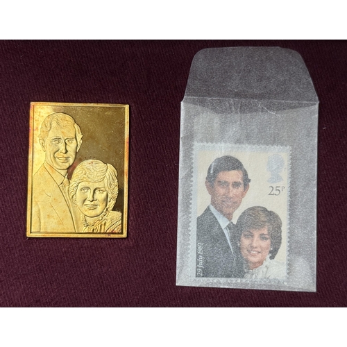 1981 Charles & Diana gold stamp ingot, produced by Hallmark Replicas ...