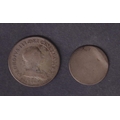 1808 Irish 30d Bank Token poor to good and an Irish silver Slap Token.