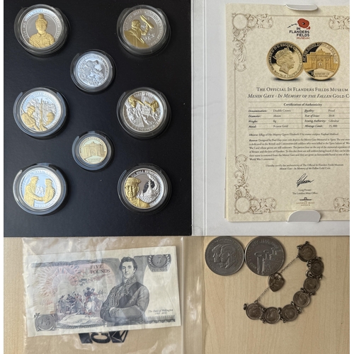 A small collection of World modern Event coins in folders and various ...