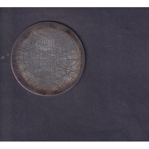 The Drake Medal “Map of the World,” Silver, issued by the National ...
