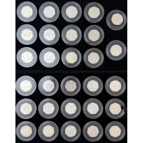 UK London 2012 Silver 50p Sports Collection, the set comprising of ...