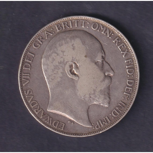 UK King Edward VII 1902 Silver Crown, circulated example with clear ...