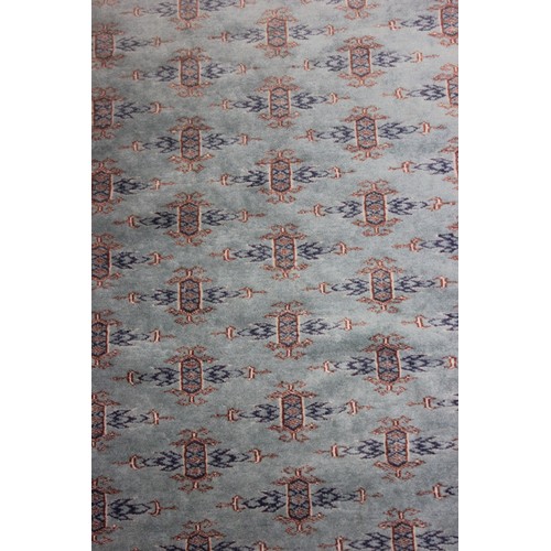 A Bokhara rug, pale green ground with wide multi banded border, 130cm x ...
