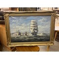 Max Parsons (1915-1998) - "HMS Victory" oil on panel 49cm x 69cm ...
