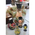 A modern Moorcroft pottery Cluny pattern table lamp, 42cm high, no ...
