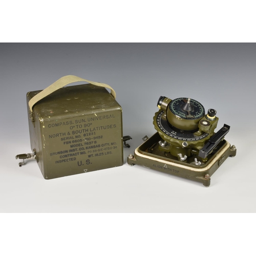 A rare United States Army Universal Sun Compass by Brunson Instrument ...