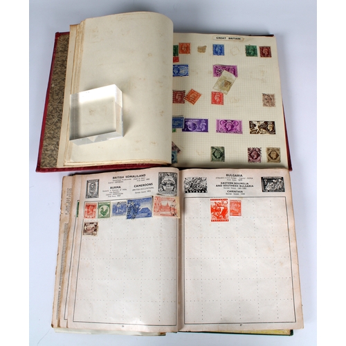 Two stamp albums containing Victorian to late 20th century worldwide ...