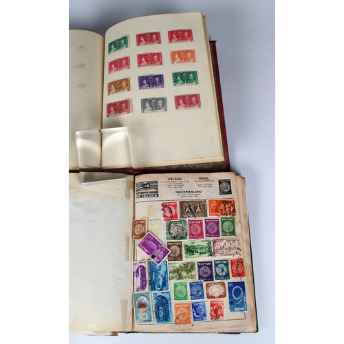 Two stamp albums containing Victorian to late 20th century worldwide ...