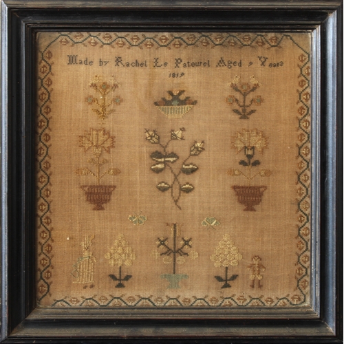 A late George III Channel Islands sampler made by Rachel Le Patourel ...