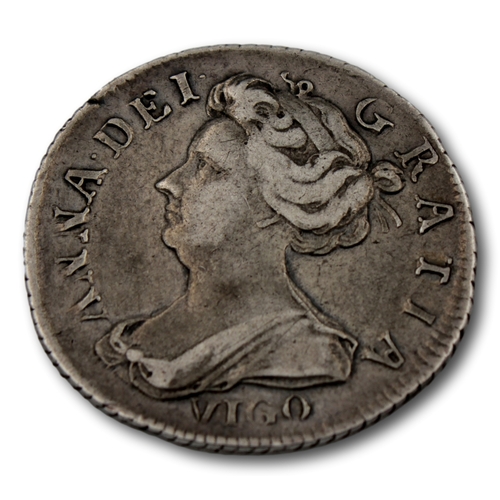 Queen Anne (1703-1707) 1703 silver sixpence coin, Vigo below bust ...