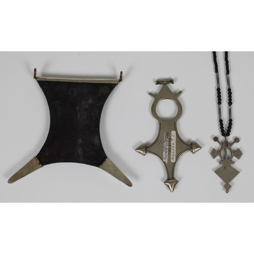 A white metal Old Cross of Agadez, Tuareg people, South Sahara, cross ...