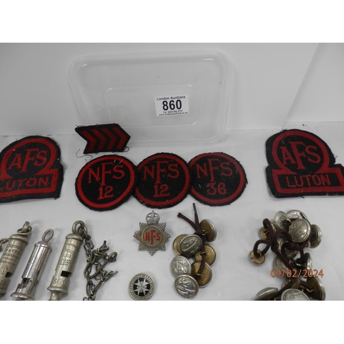 Collection of Various WW2 Era Homefront Badges, Buttons, Whistles etc ...