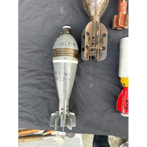 Good Collection of Inert Mortar Shells First World War to 1990s with ...