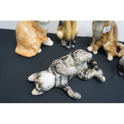 Group of 4 Winstanley Pottery Cats and Two Jema Cats
