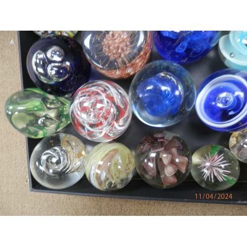 Good Tray of Various Paperweights