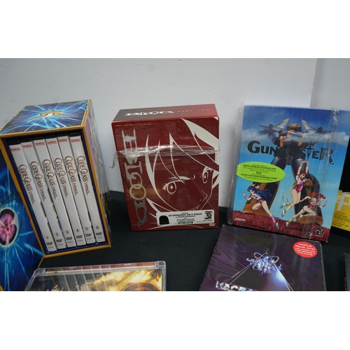 Collection of Anime DVDs to include Code Geese, Blood, Gum buster ETC.