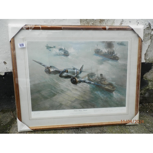 Signed Ltd Edition Strike Wing Attack RAF Print New and Unused