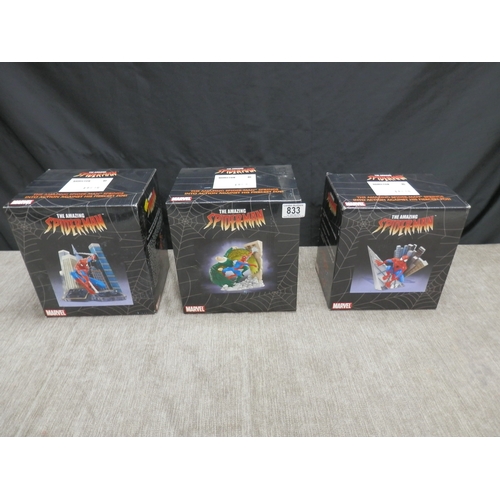 Three Mint & boxed Limited edition Marvel "The Amazing Spider-Man" figures.