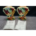 Pair of Cardew Studio 26cm Art Deco Style Vases