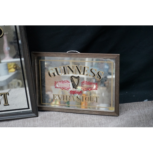 Lot of 3 Vintage Guinness Pub Mirrors