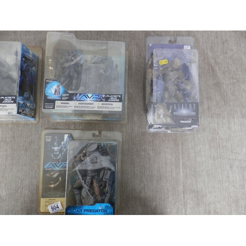 Collection of AVP action figures including Alien, Predator, and Scar ...
