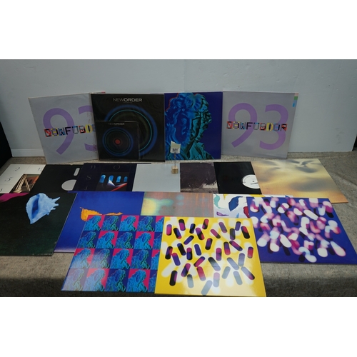 Collection of New Order vinyl records, various albums including titles ...