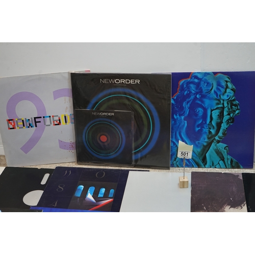 Collection of New Order vinyl records, various albums including titles ...