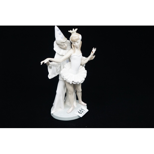 Lladro Clown and Ballet Dancer Figurine