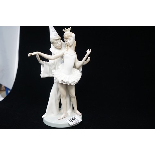 Lladro Clown and Ballet Dancer Figurine