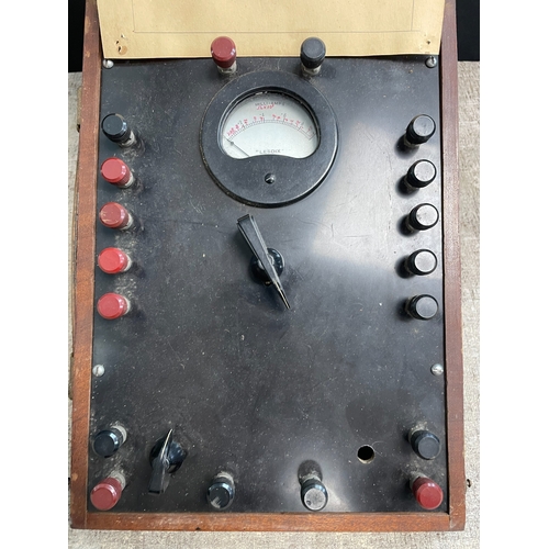 1940s Wooden Cased Electrical Test Device