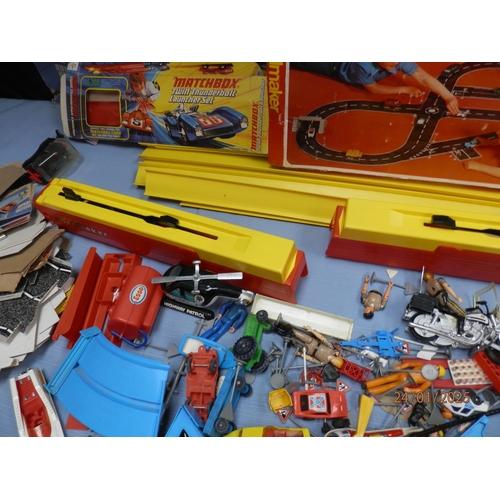 Vintage Matchbox Roadmaker set, Matchbox Superfast set, and various toy ...
