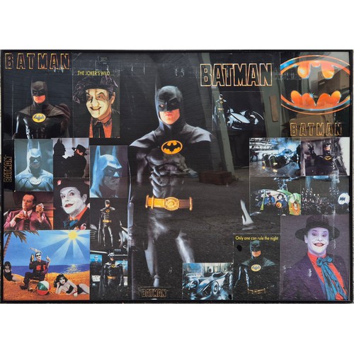 A Framed Batman 1989 Photo Collage (approx 100cm x 70cm)